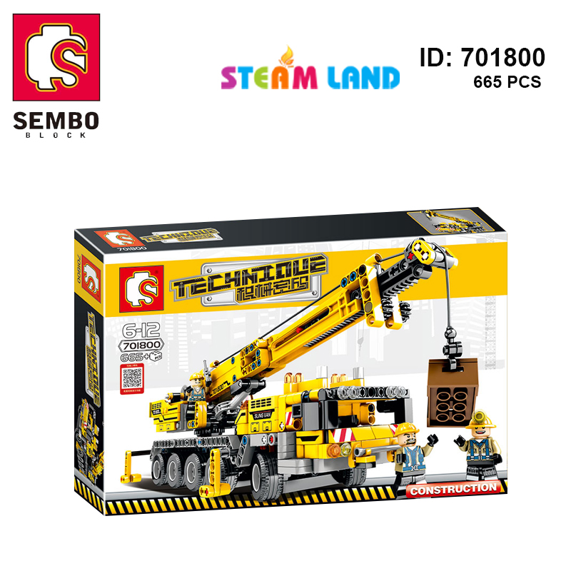 Đồ chơi lego Xe cẩu kĩ thuật cần trục - SEMBO 701800